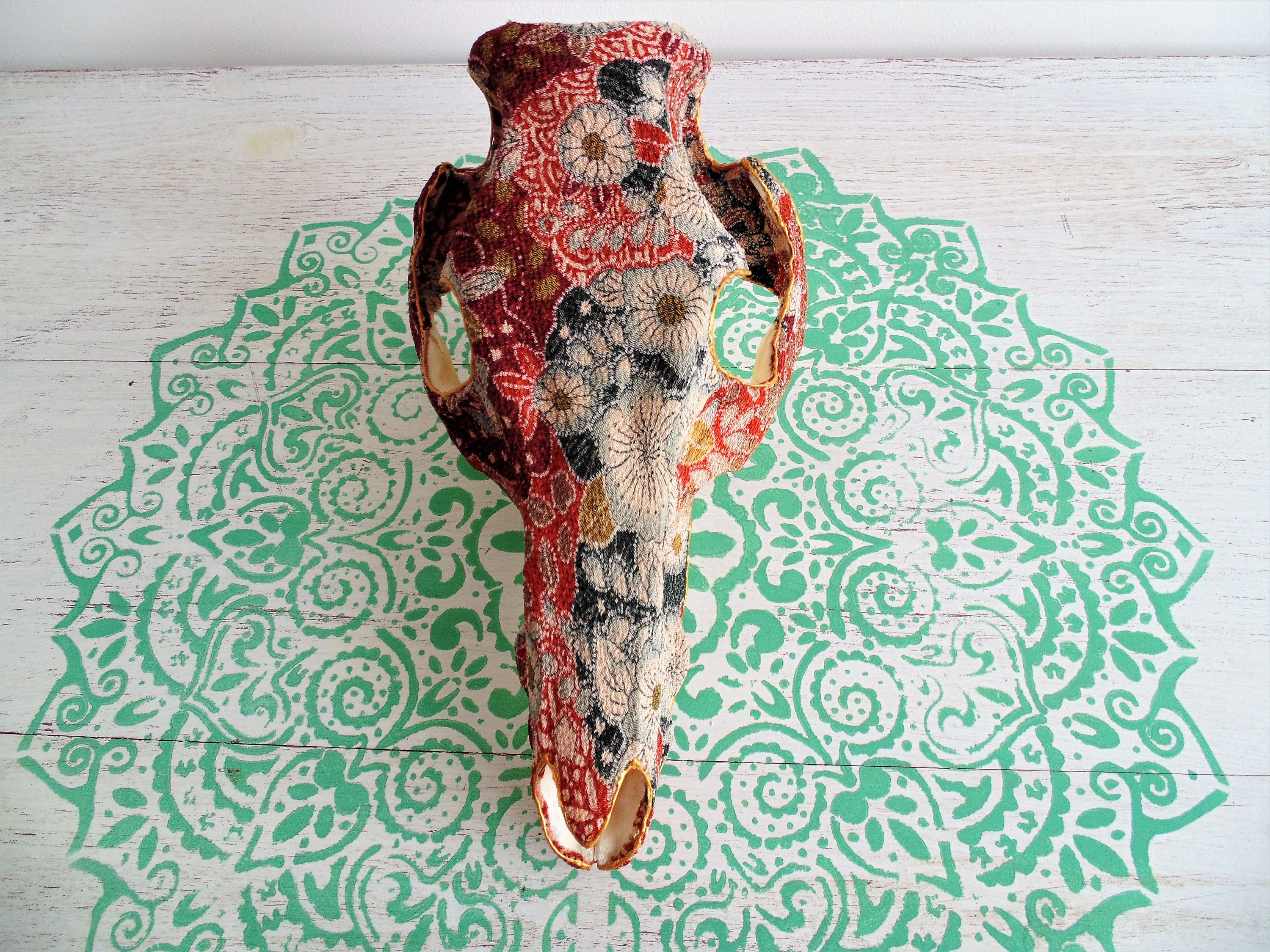 Home Skull Decor,Аnimal Skull,hand-painted and Decorated Pig Skull,boho ...