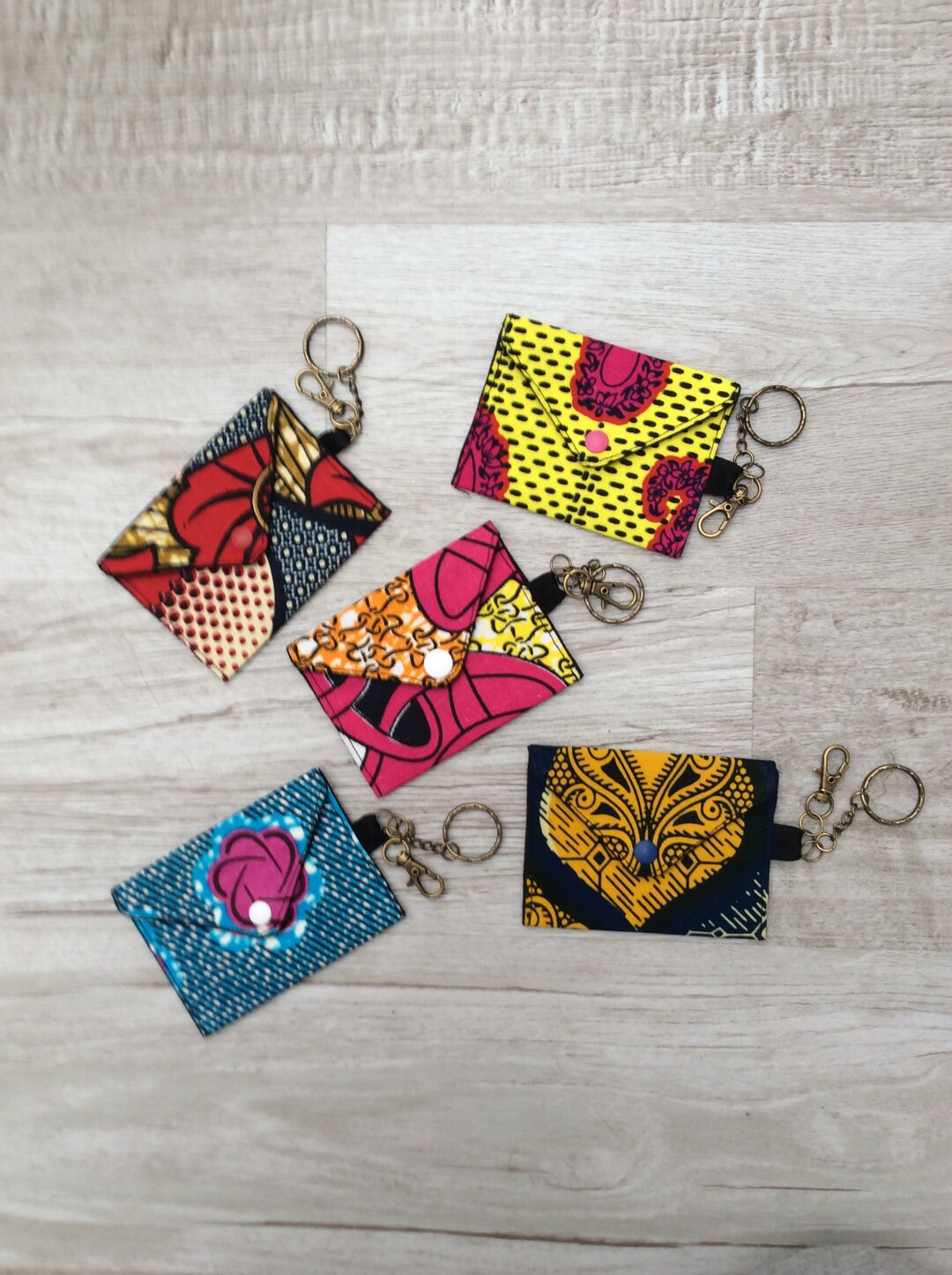 Wax Pouch Keychain, Card Holder, Key Ring, Fabric Pouch - Etsy