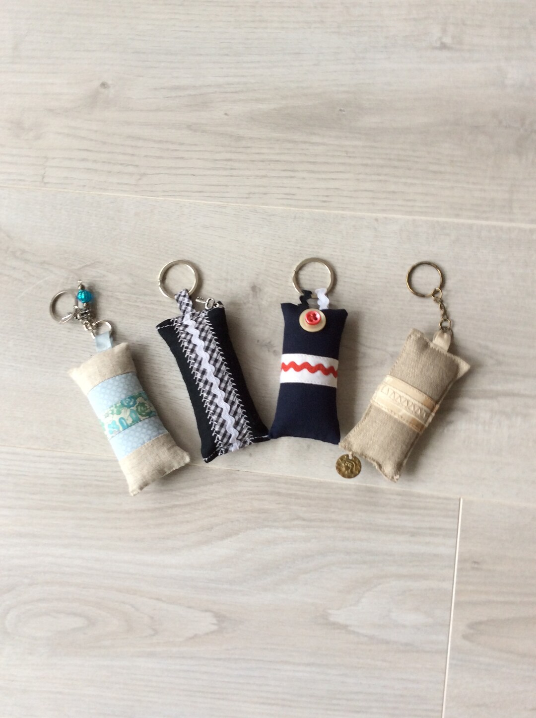Key Ring, Bag Charm, Fabric Key Ring - Etsy UK