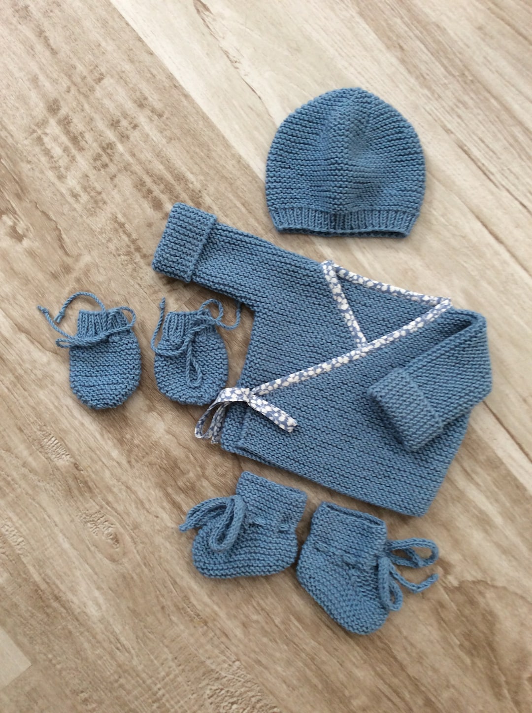 Baby Set, Birth Outfit, Pure Wool 100% Merino, Hand Knitted, Baby Bra ...