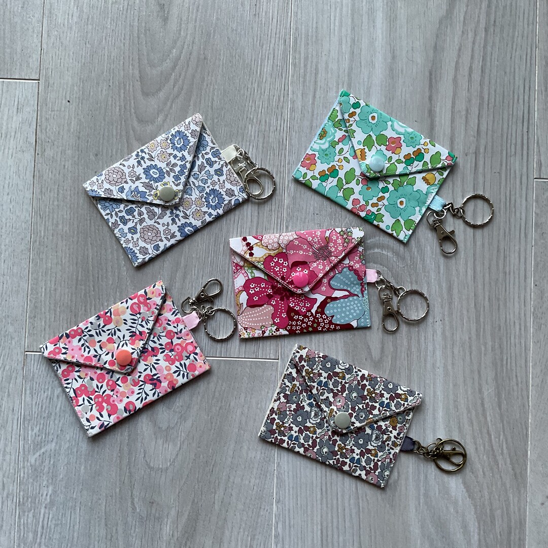 Liberty Pocket Key Ring, Card Holder, Key Ring, Fabric Pocket - Etsy