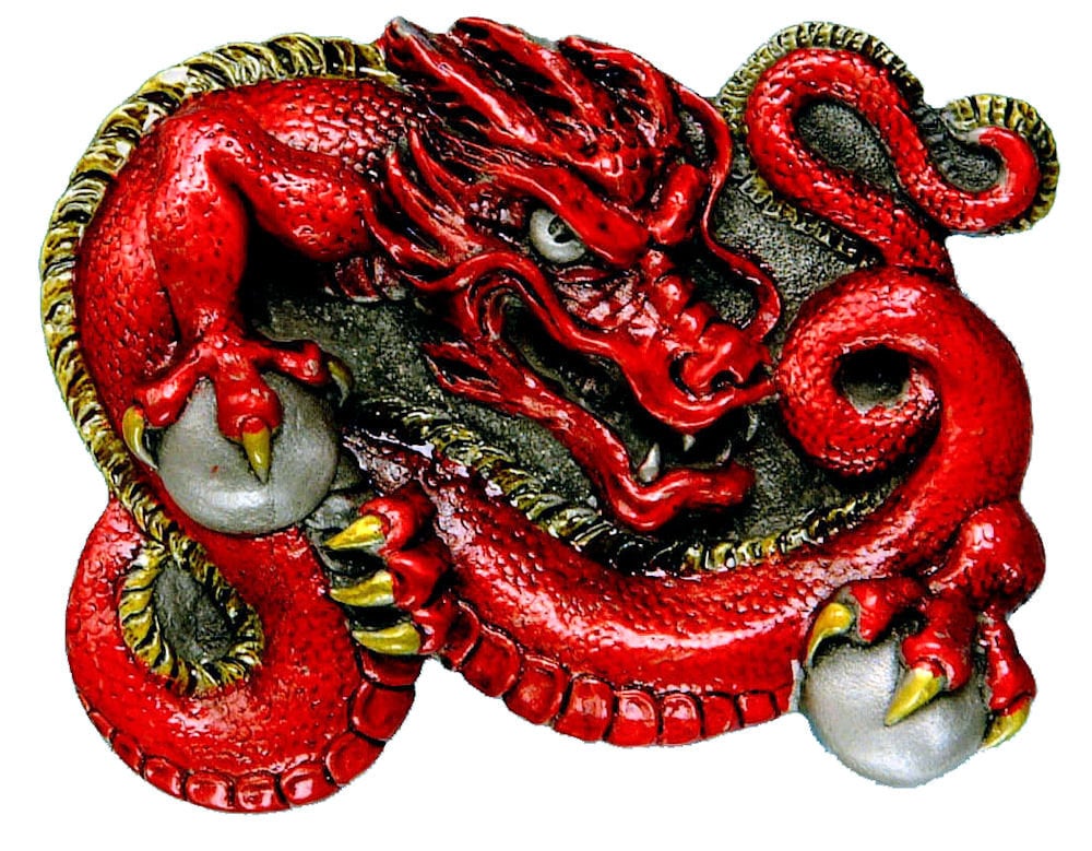 Red Dragon Belt Buckle - Etsy