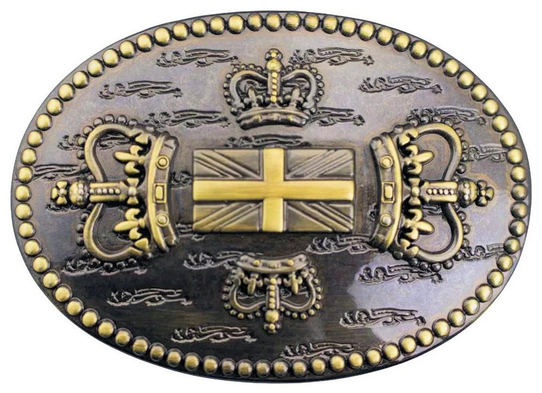 Union Jack & Crown Majesty Belt Buckle in Presentation Box - Etsy