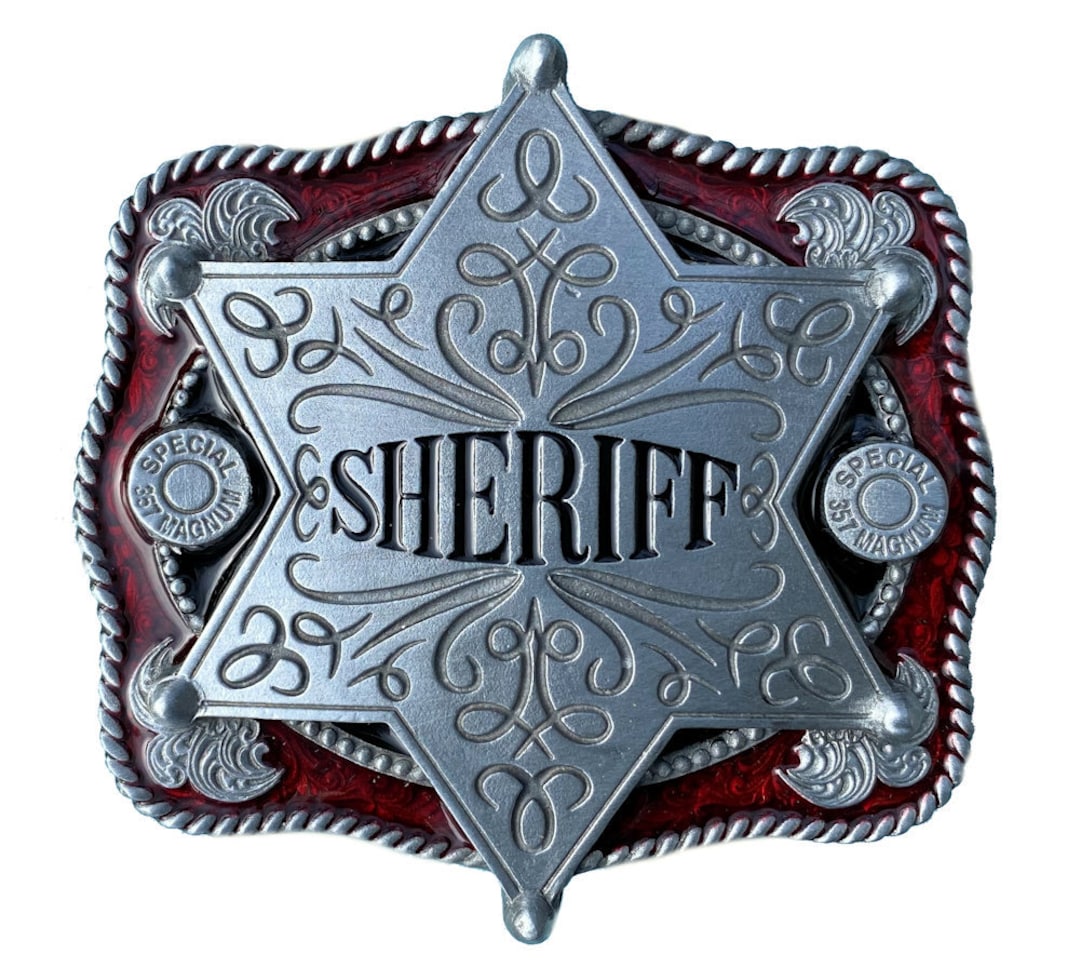 Sheriff Star Belt Buckle With Presentation Box - Etsy