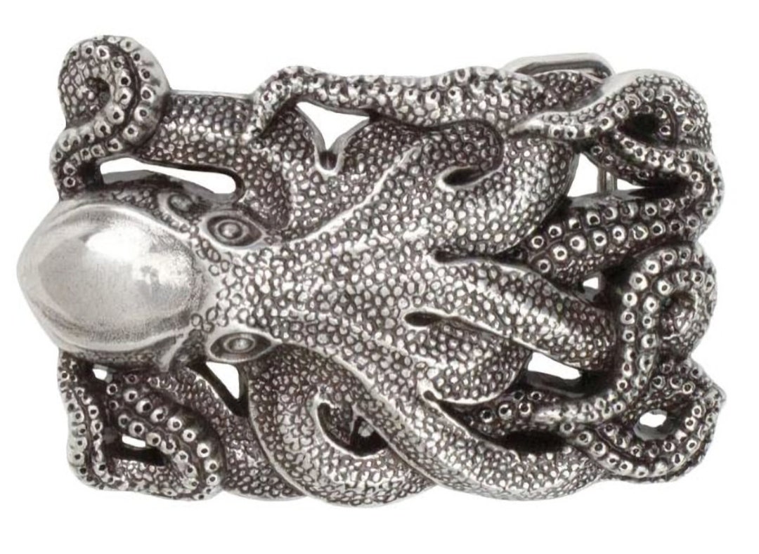 Octopus Silver Plated Trophy Belt Buckle in Presentation Box - Etsy