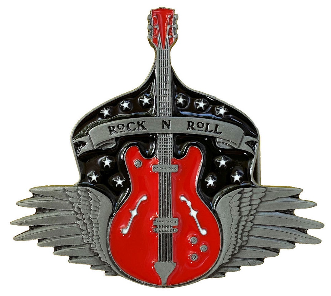 Rock N Roll Belt Buckle With Presentation Box - Etsy