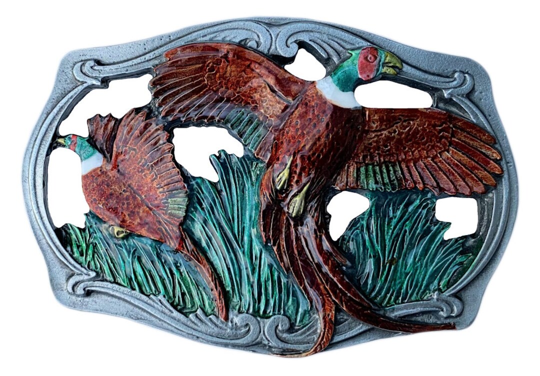 Flying Pheasants Cut Out Belt Buckle in Presentation Box - Etsy