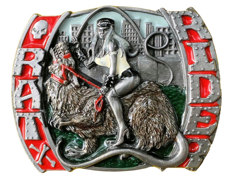 Rat Rider Belt Buckle With Presentation Box - Etsy