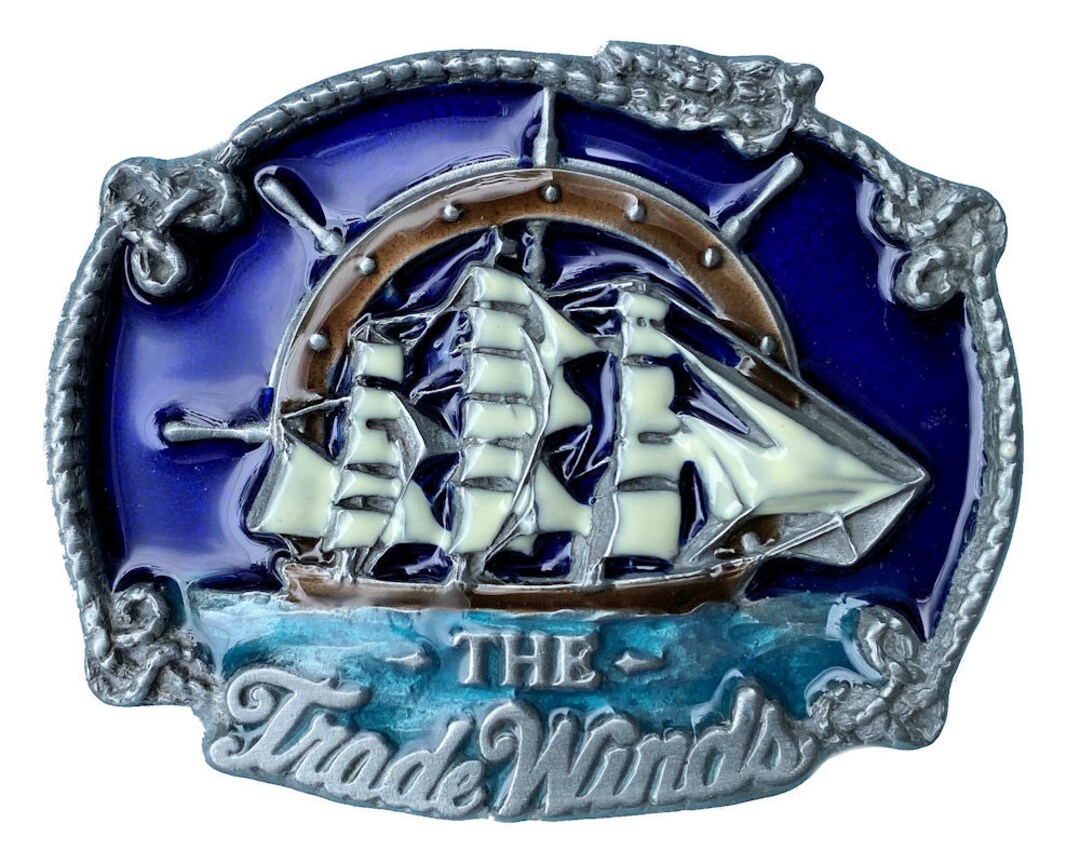 Trade Winds Ship Belt Buckle With Presentation Box - Etsy