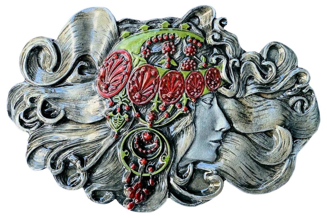 Princess Mucca Art Nouveau Feminine Belt Buckle in Presentation Box - Etsy