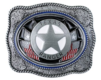 Texas Ranger Belt Buckle - Etsy