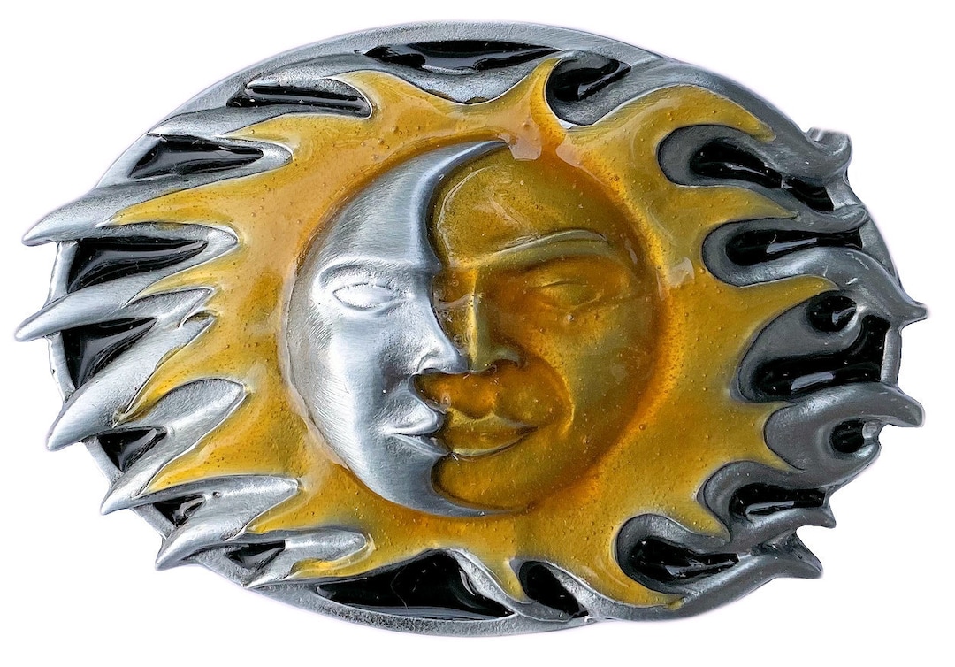 Sun and Moon Belt Buckle in Presentation Box - Etsy