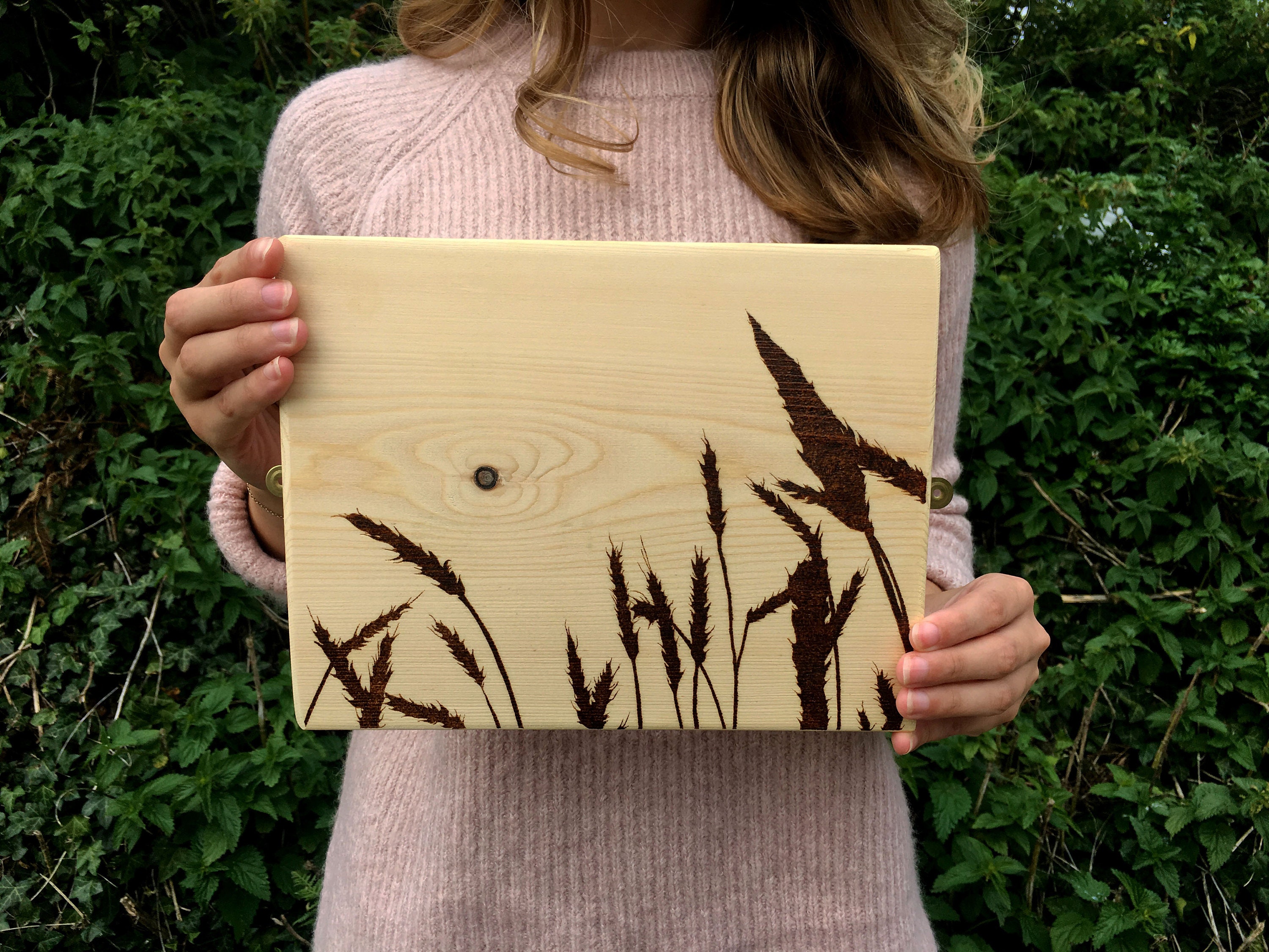 Pyrography Landscape 'wheat' | Etsy
