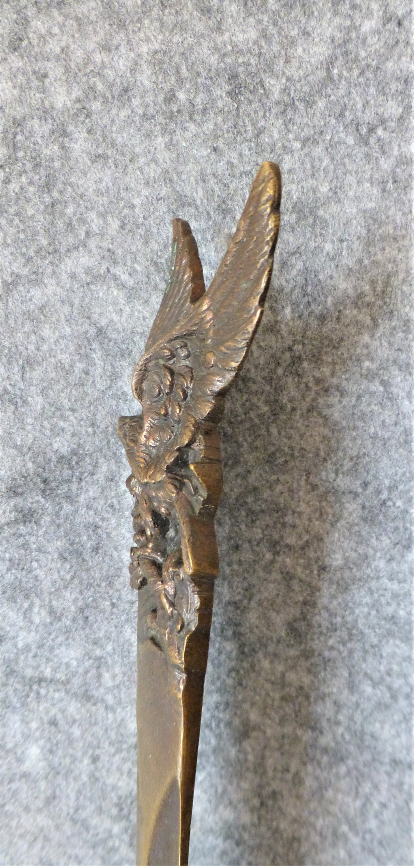 Ancien Coupe papier en bronze signé Milien - Etsy France