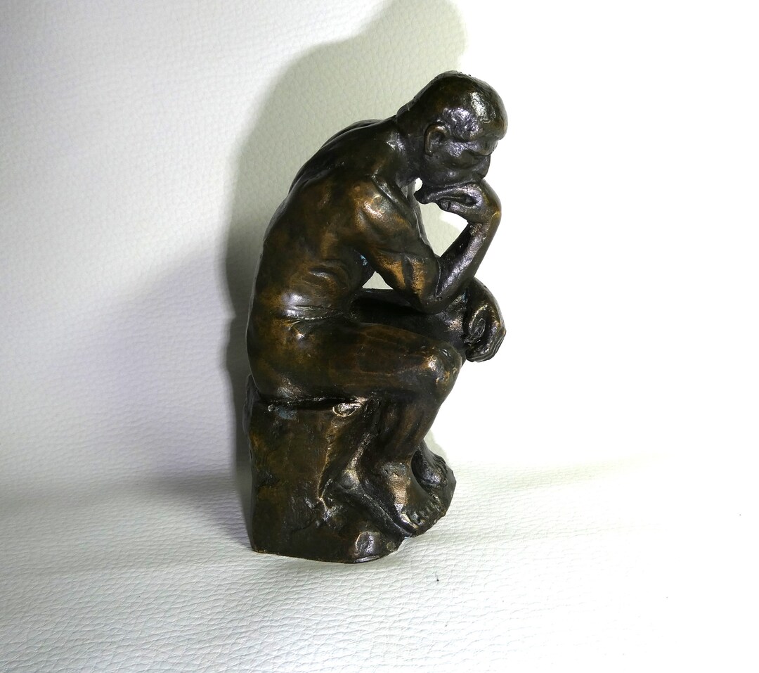 RODIN Bronze Sculpture Reproduction the Thinker 1980 Vintage - Etsy