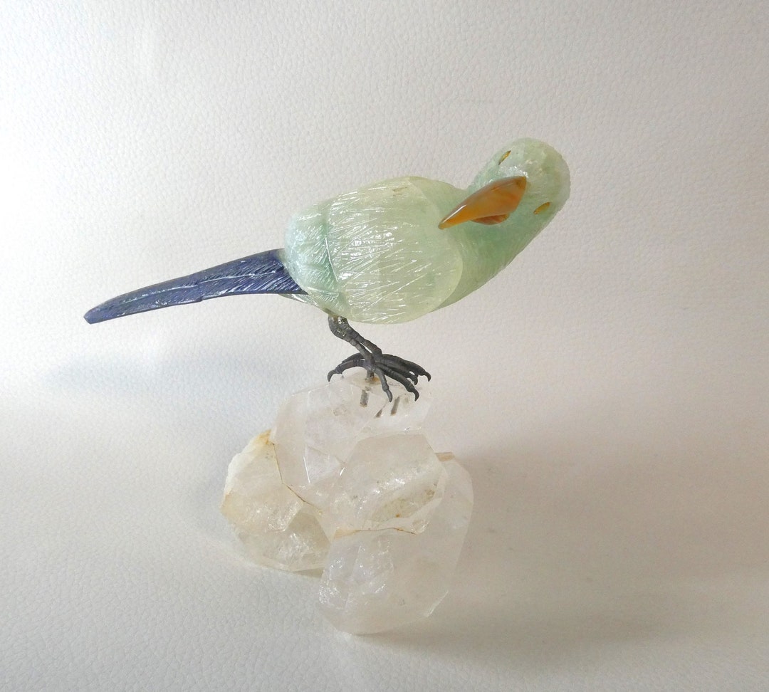 Fine Stone Bird Sculpture Parrot Early 20th Century - Etsy