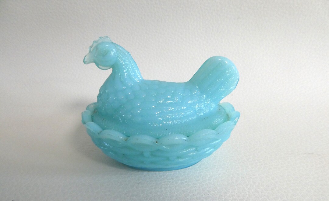 Pretty Sugar Bowl in Turquoise Opaline 1950 - Etsy