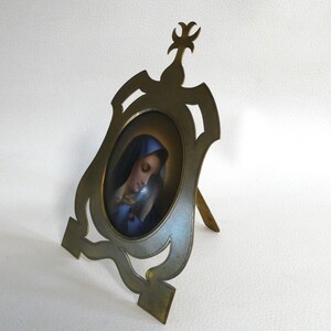 Religious Brass Frame of the Virgin Mary - 1940 1950 - Etsy