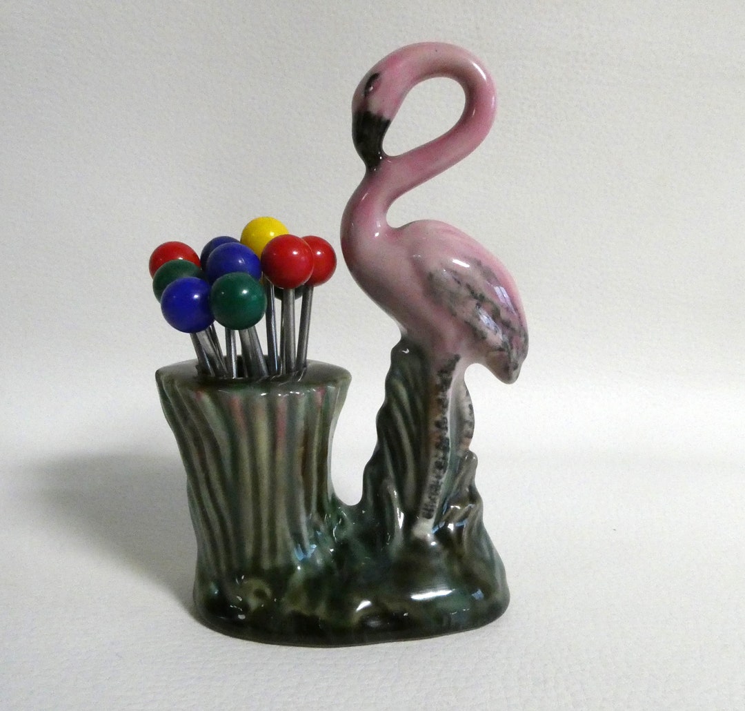 Snail Pick Representing a Pink Flamingo in Enameled Ceramic 1960 1970 ...