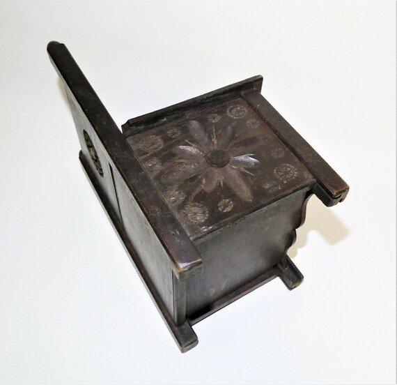Old and beautiful chair (secret jewelry box) in carve… - Gem