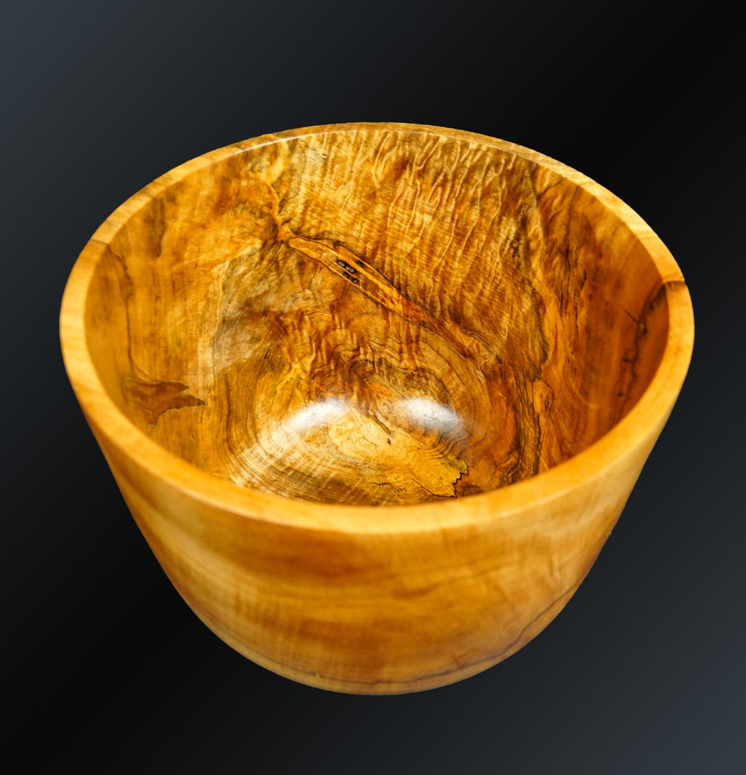 Unique Turned Wooden Bowl Quilted Spalted Maple 2154 - Etsy