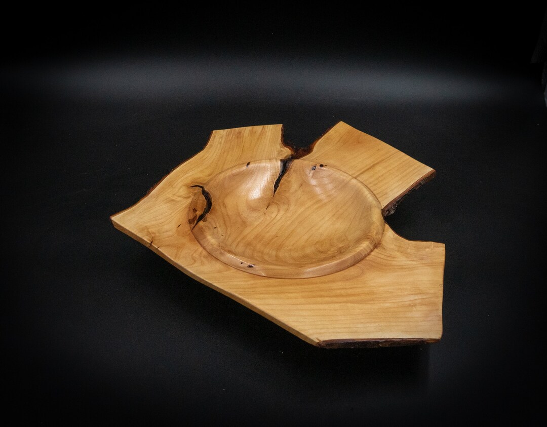 Apple Natural Edge Live Edge Bowl Hand Made Wood Turned Unique One of a ...