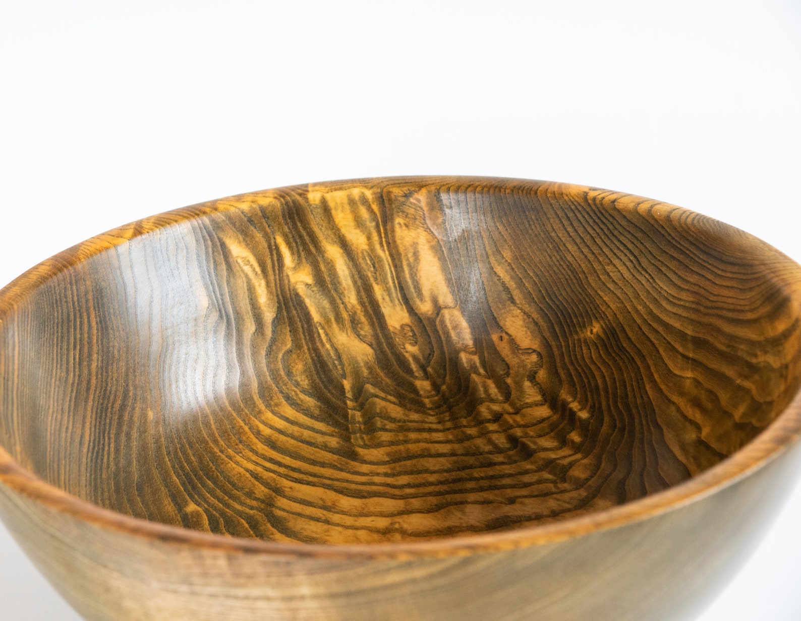 Unique Turned Stained Ash Wood Bowl Handmade Bowl Natural Home - Etsy