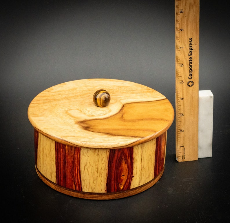 Unique Handmade Wood Turned Lidded Wooden Bowl Keepsake Box | Etsy