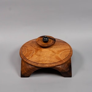 Artisan Mango Wood Keepsake Box - Hand-turned Wooden Craft, Unique ...