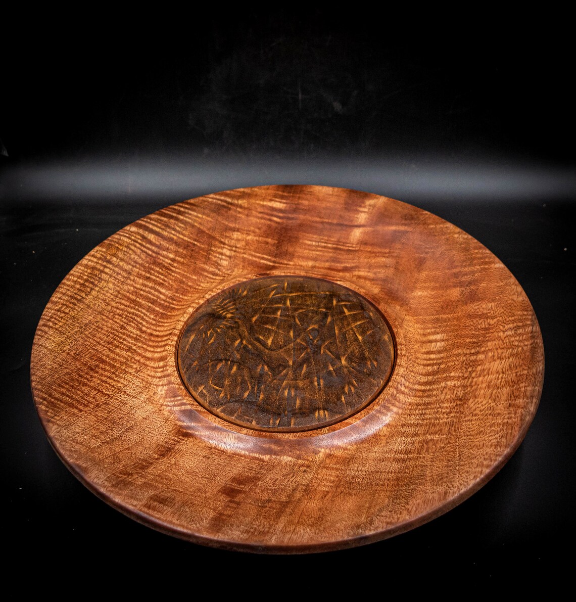 Unique Mango Wood Plate With Laser Engrave Bottom 2144 - Etsy