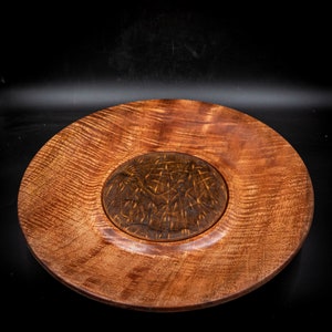 Unique Mango Wood Plate With Laser Engrave Bottom 2144 - Etsy