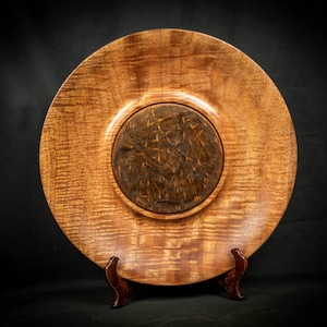 Unique Mango Wood Plate With Laser Engrave Bottom 2144 - Etsy