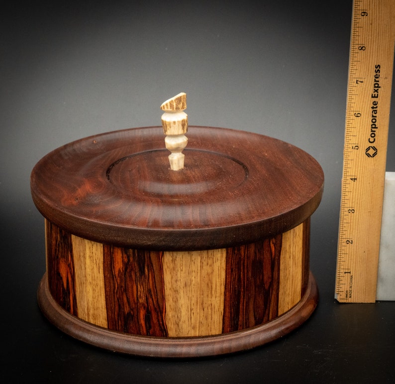 Unique Handmade Wood Turned Lidded Wooden Bowl Keepsake Box | Etsy