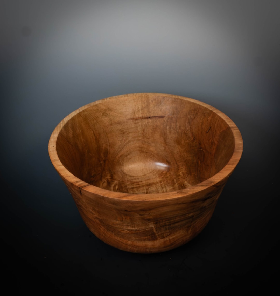Handcrafted Maple Wood Bowl - Elegant Centerpiece for Rustic Home Decor ...