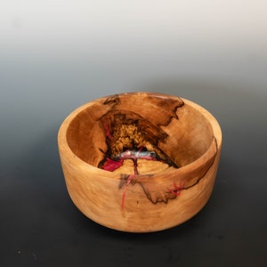 Handcrafted Maple Wood Bowl Epoxy Inlay - Elegant Centerpiece for ...