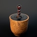 Handcrafted Wood Turned Oak Burl Lidded Bowl, Box With Cocobolo Finial ...