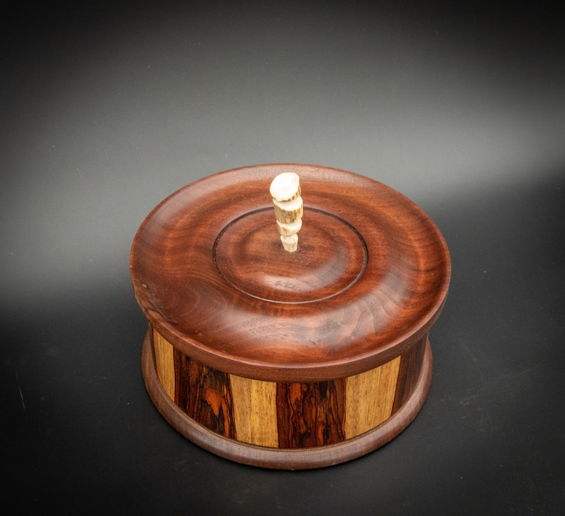 Unique Handmade Wood Turned Lidded Wooden Bowl Keepsake Box | Etsy