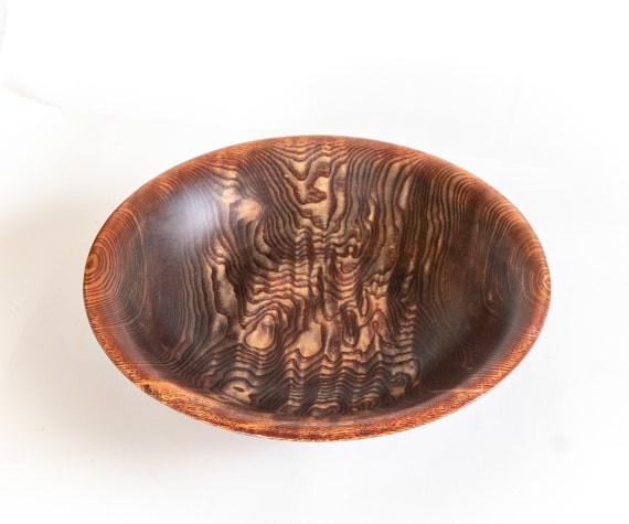 Unique Turned Stained Ash Wood Bowl Handmade Bowl Natural Home | Etsy