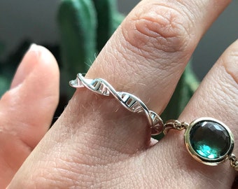 DNA Destiny 3D DNA Double Helix Ring Unique Thumb Ring - Etsy
