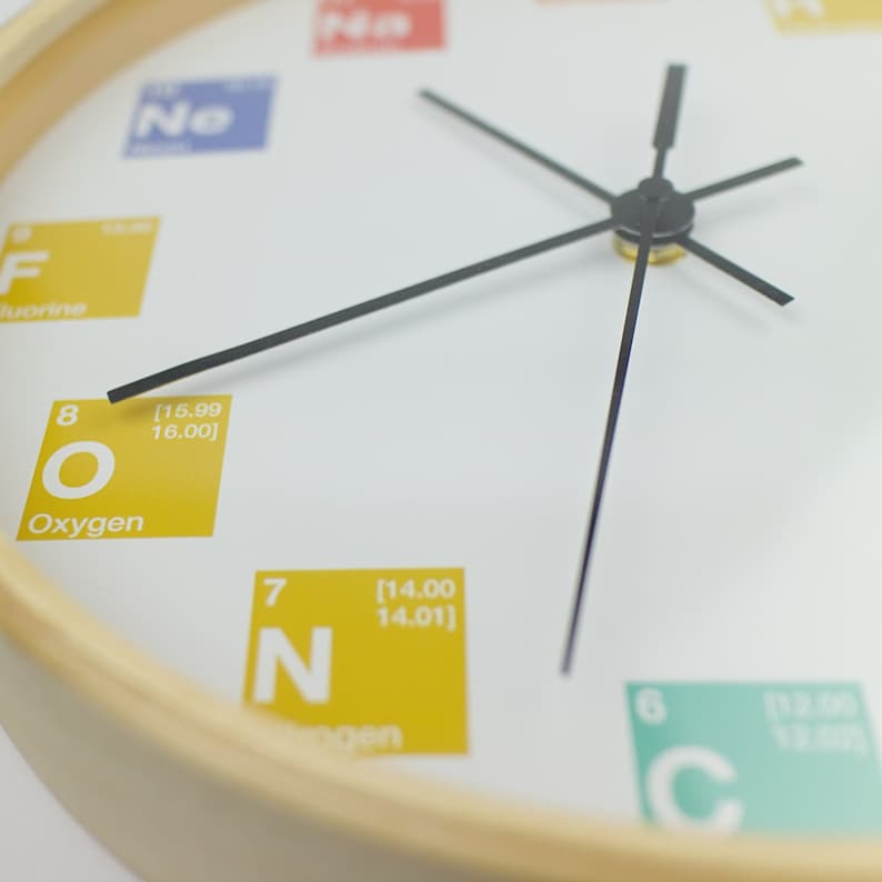 Periodic Table of Elements Clock | Etsy