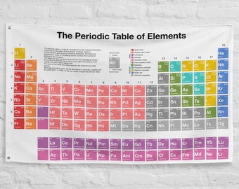 Periodic Table of Elements Flag - Etsy