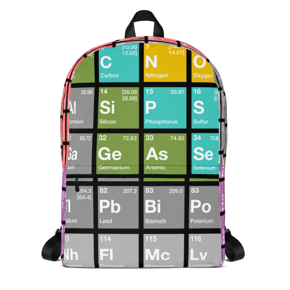 Periodic Table of Elements Backpack - Etsy