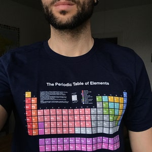 Periodic Table of Elements T-shirt Unisex - Etsy
