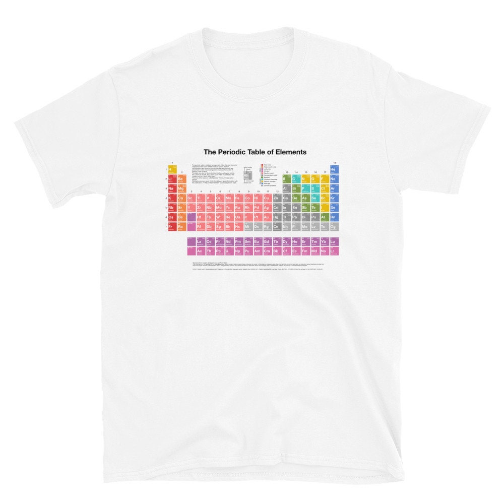 Periodic Table of Elements T-shirt Unisex - Etsy Australia
