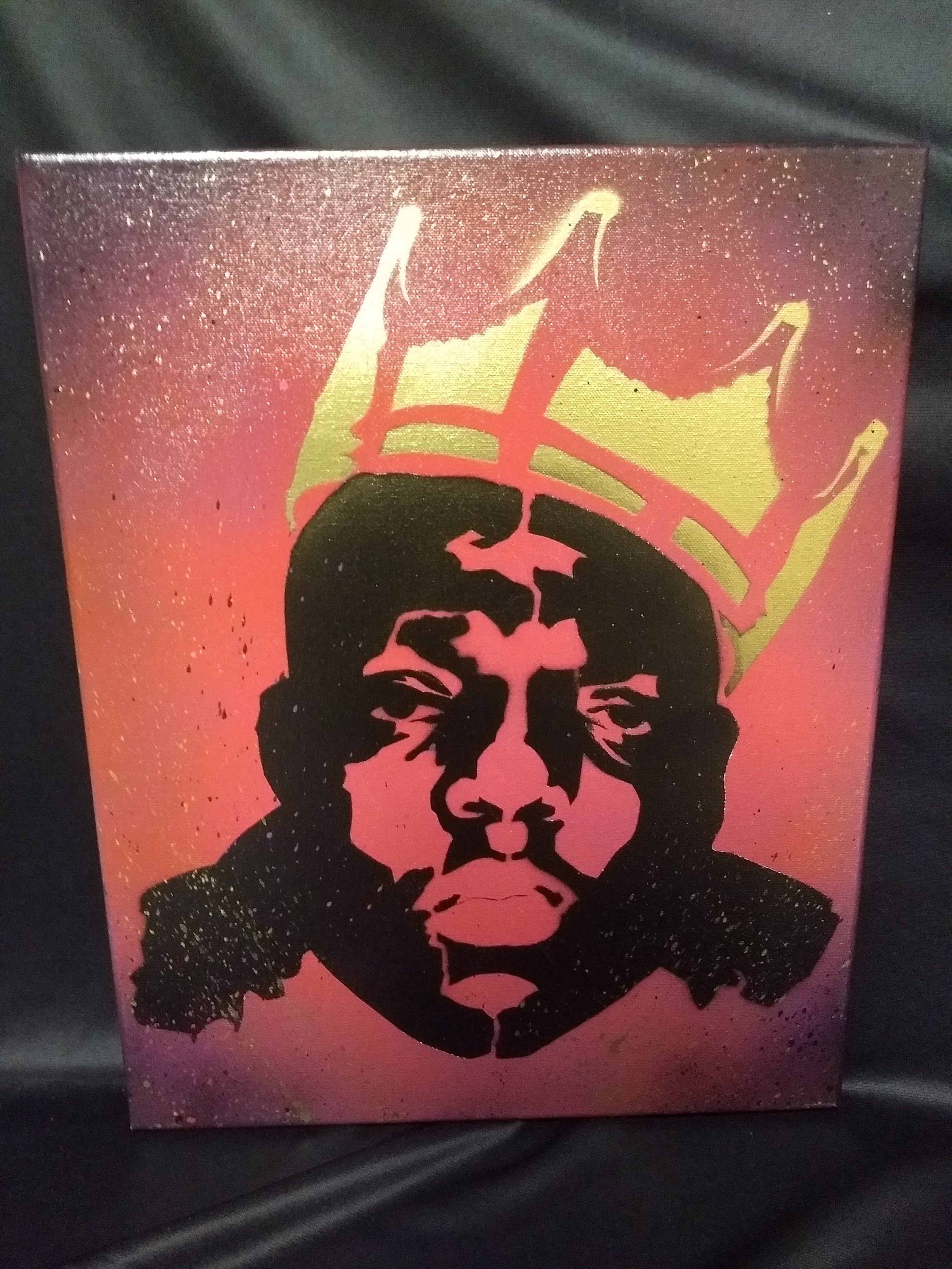 Biggie and Tupac Painting Spray Paint on Canvas 18x24 (TWO PAINTINGS ...