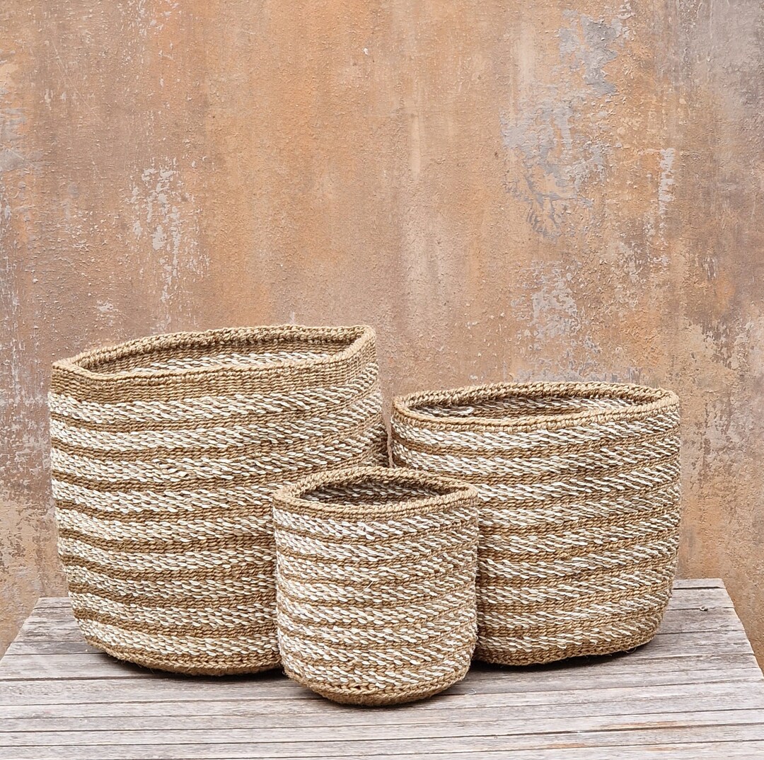 HESHIMU: Natural Sisal Baskets /planter Basket/ Storage Basket - Etsy
