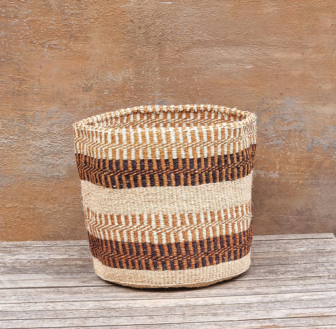 HADITHI: 11"w X 10"h Earthy Sisal Basket / Planter Basket /storage ...
