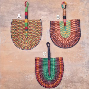 PAI : Decorative Fan / Wall Decor / Fans / African Baskets - Etsy