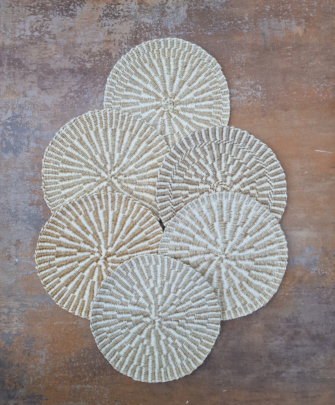 KEKA: 12" Set of 4/6 Sisal Placemats/ Table Ware / Placemats - Etsy