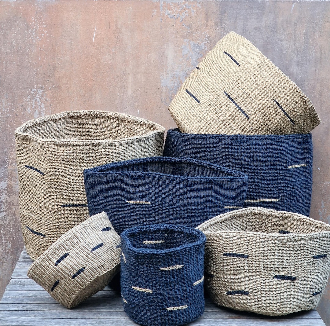 KALAHARI: Patterned Sisal Basket / Storage Basket / Planter Basket - Etsy